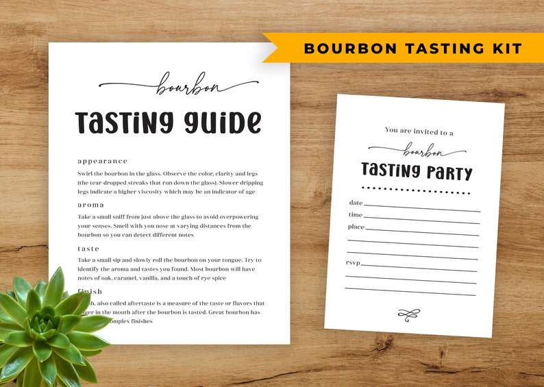 Bourbon Tasting Kit Bourbon Tasting Party Rustic Bourbon Score - Etsy