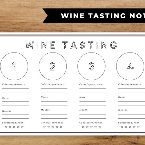 Blind-wine Tasting Game Card - Etsy
