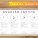 Cocktail Tasting Score Card up to 5 Cocktails, Cocktail Tasting Party ...