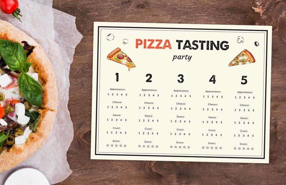 Pizza Tasting Score Card Printable Pizza Tasting Score Sheets Family ...