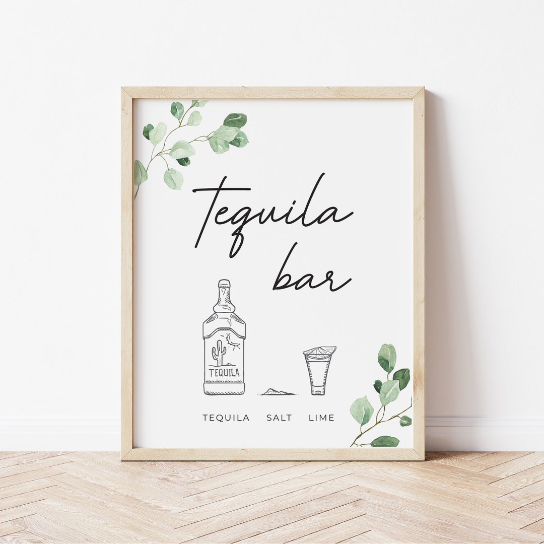 Tequila Bar Sign: Fiesta Party Printable (digital Download) - Etsy UK