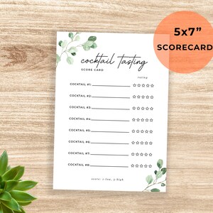 Cocktail Tasting Party Kit Printable, Cocktail Tasting Sheet and ...