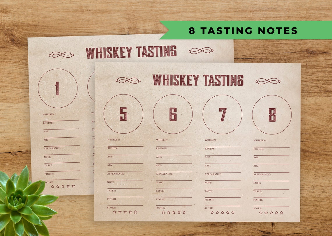 Whiskey Tasting Notes, Whiskey Tasting Party 8 Whiskey, Whiskey Tasting ...
