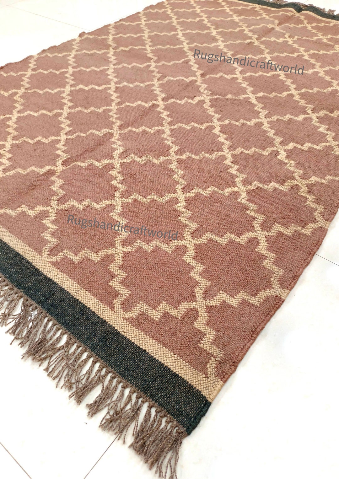 Indian Multi Kilim Rug Runner | Motifs Oriental Traditional Geometric ...