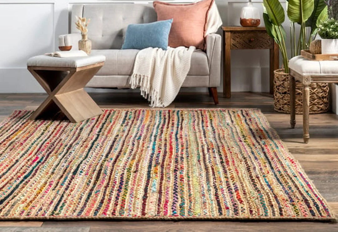 60x120 Cm Multi Handmade Natural Jute Cotton Rug, Sisal Rug, Braided ...