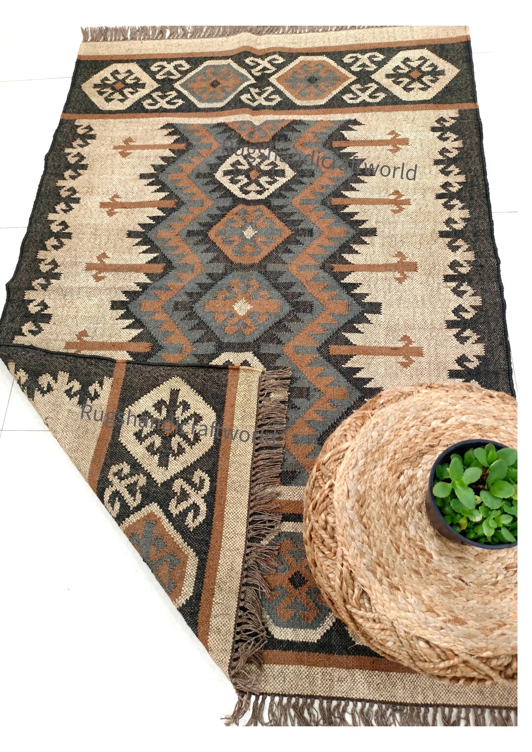 8 X 10,9 X 12 Ft Kilim Rug,large Brown Kilim Rug,rugs for Living Room ...