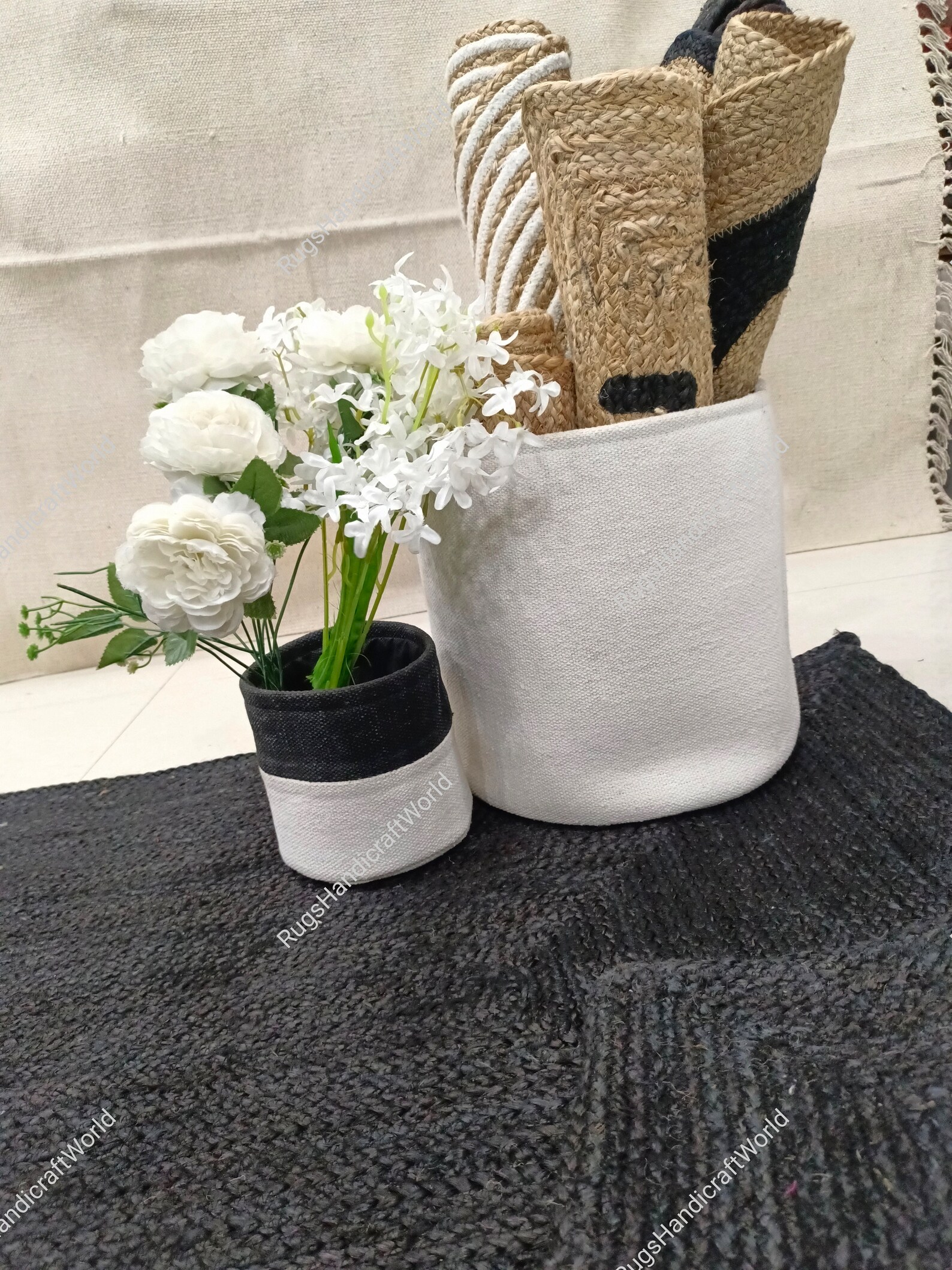 Scallop Handwoven Rug ,flatweave Rug, Bohemian Rug, Indian Dhurrie Rug ...