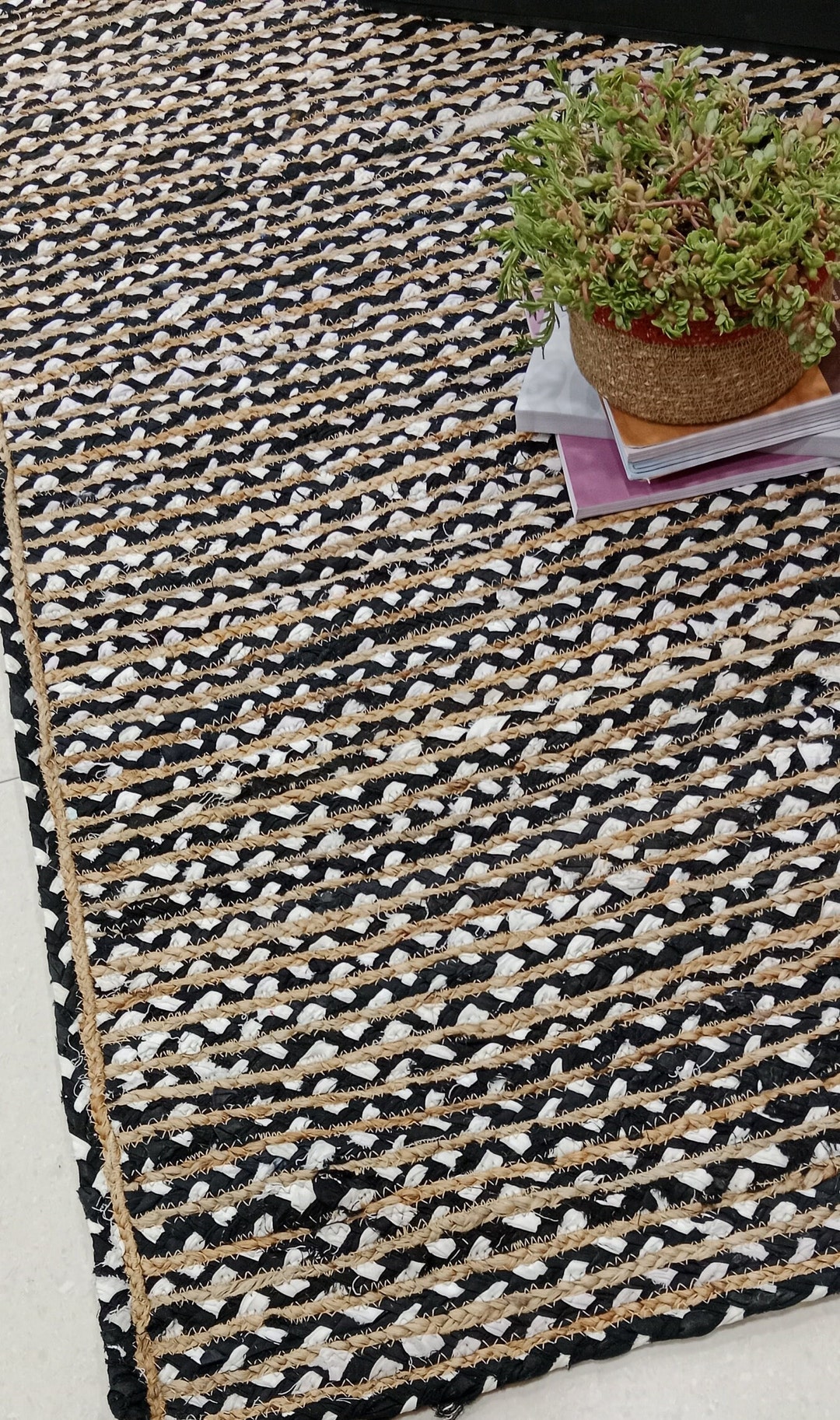 9x12/8x10 Hand Braided Bohemian Colorful Cotton Chindi Area Rug Multi ...