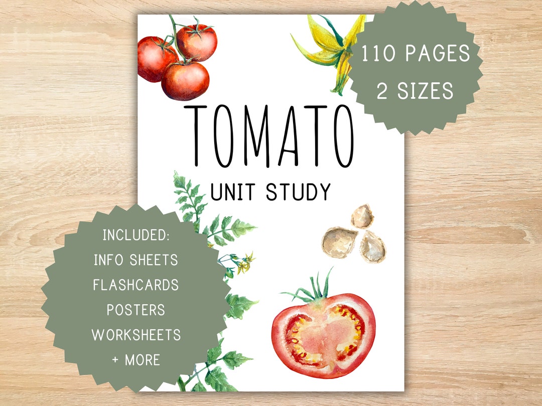 Tomato Study Unit Homeschool Printable Montessori Study Unit Tomato ...