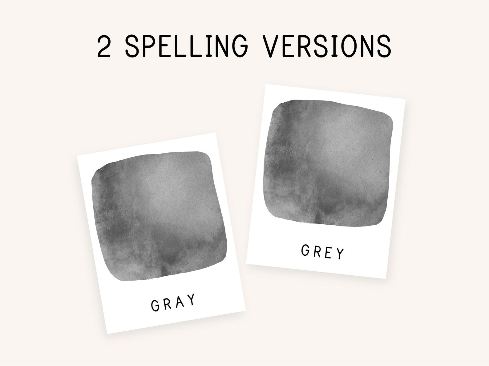 20 Color Cards Watercolor Early Learning Flashcards Montessori Cards ...