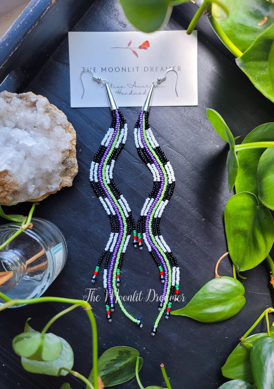 Sandworms, Beetlejuice Earrings, Beaded Earrings, Fringe Earrings ...