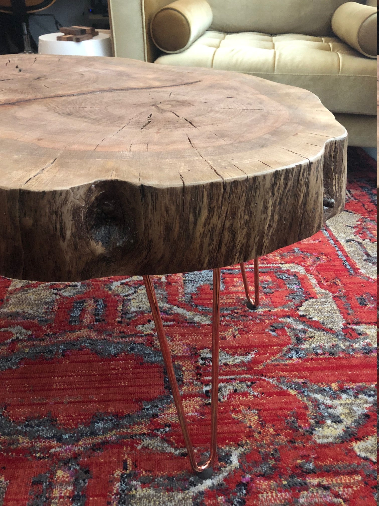 Oak Stump Coffee Table - Etsy
