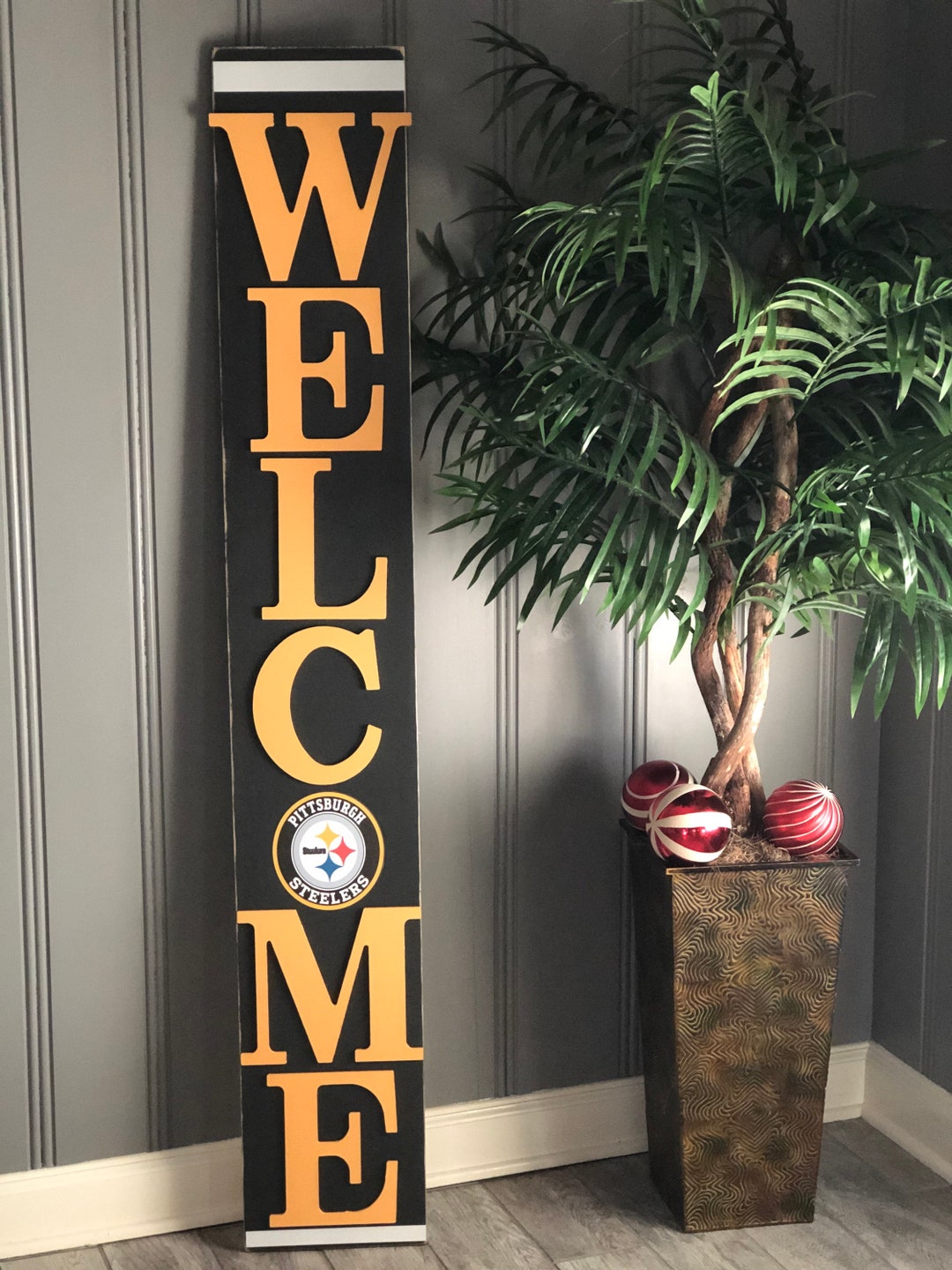 Welcome Steelers Porch Sign - Etsy