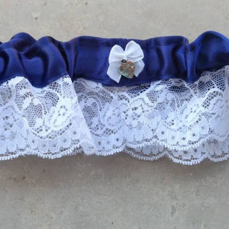 Dark Blue Garter - Etsy