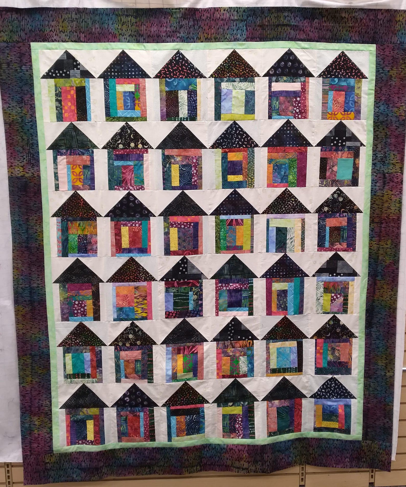 Scrappy Houses, Any Size, Stringpiecing, Strip Pieced, Pdf Download ...