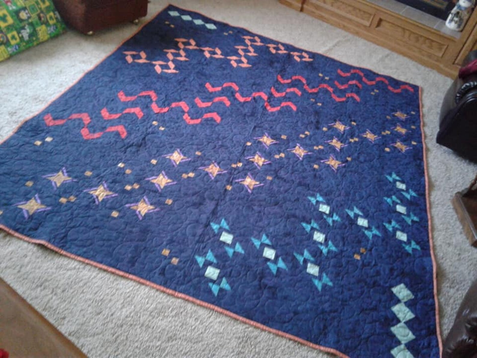 Night Sky, Queen Quilt, PDF Instant Download, Modern, Sampler - Etsy