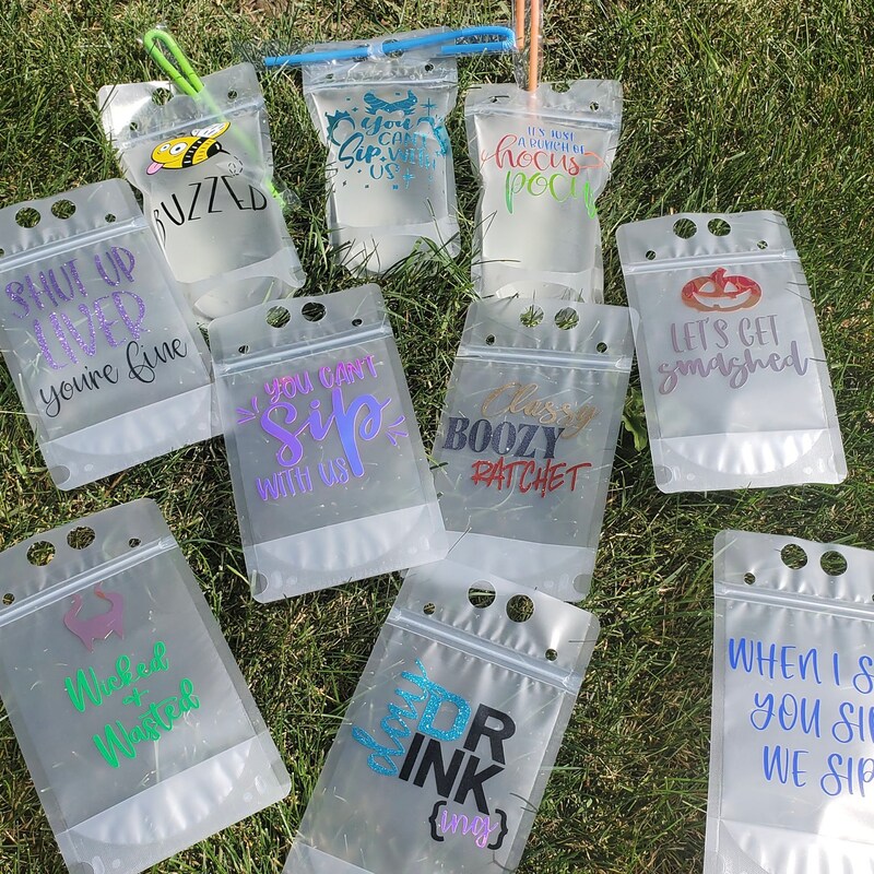 Custom Drink Pouch - Etsy