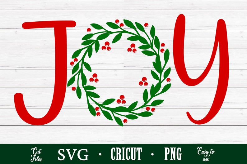 Joy wreath svg Holly wreath svg Joy decor svg Mistletoe | Etsy Joy wreath svg Holly wreath svg Joy decor svg Mistletoe | Etsy