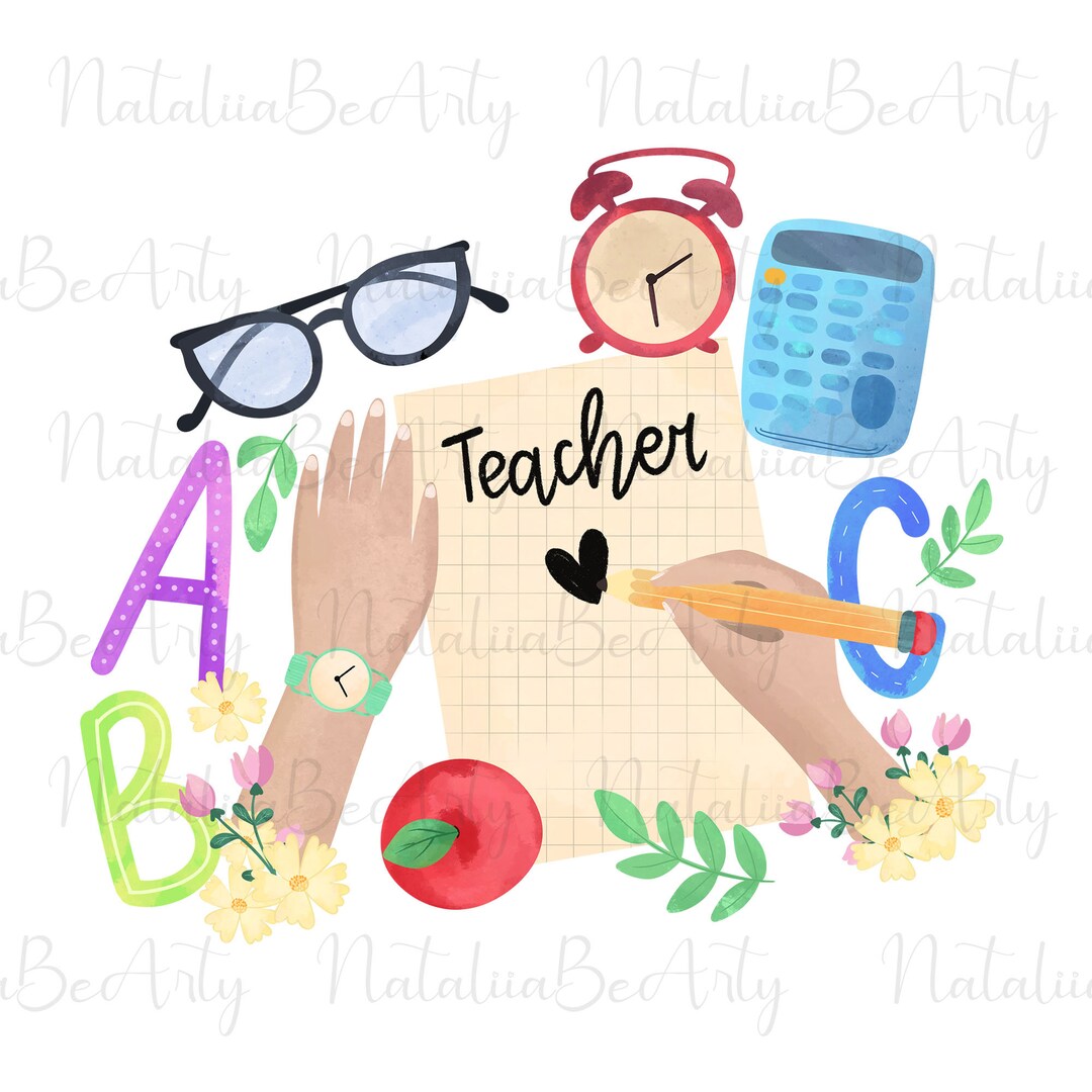 Teacher School Png Sublimation Designs Download, Back to School Png ...