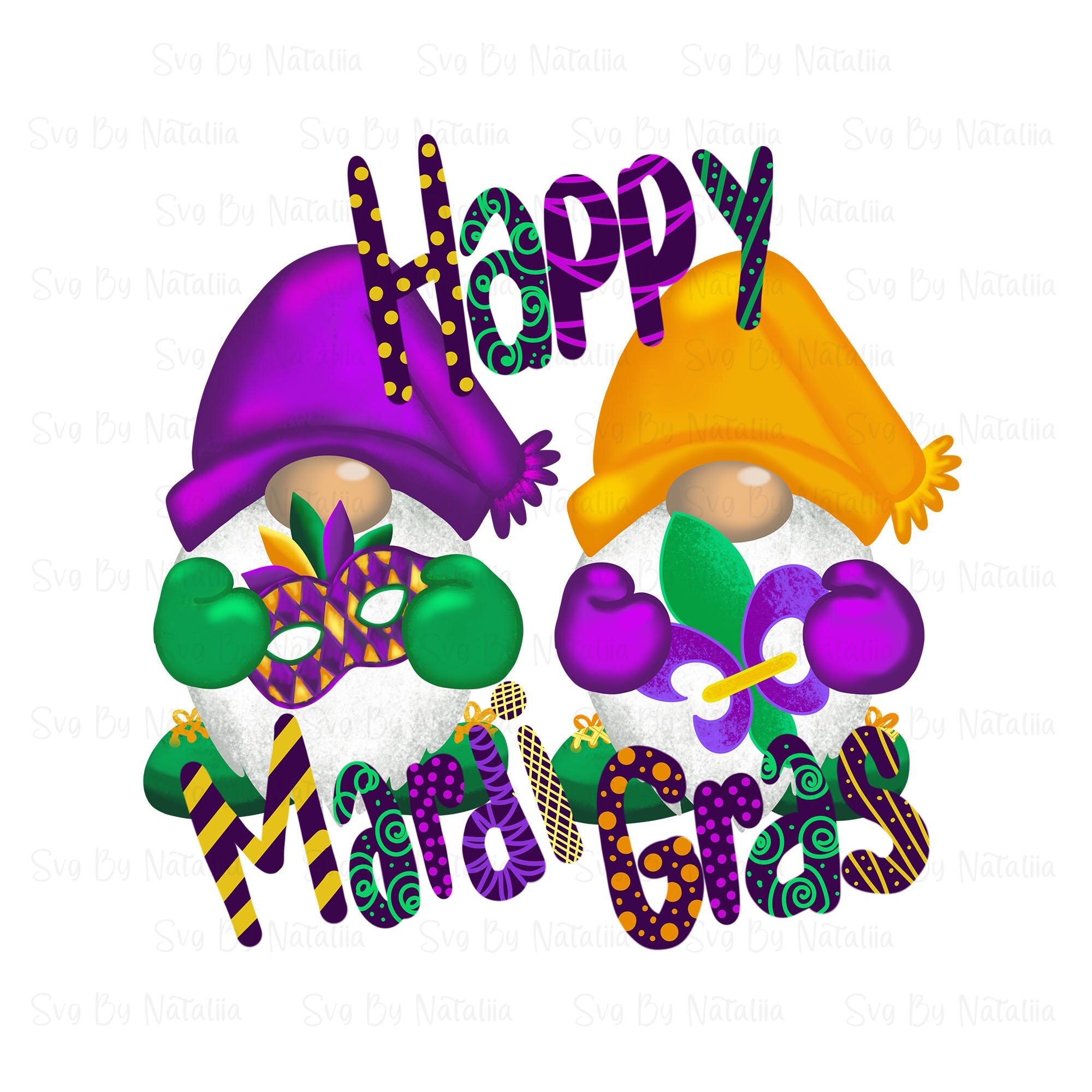 Happy Mardi Gras Gnomes Sublimation Png Design Download, Kids Mardi ...
