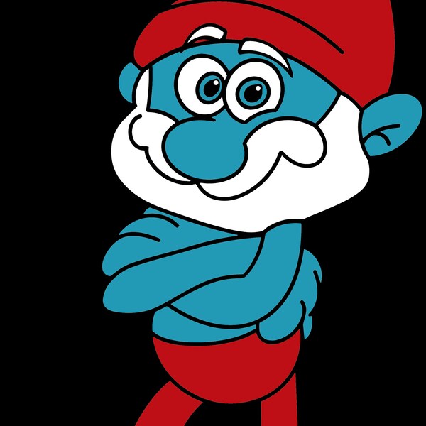Papa Smurf Svg - Etsy