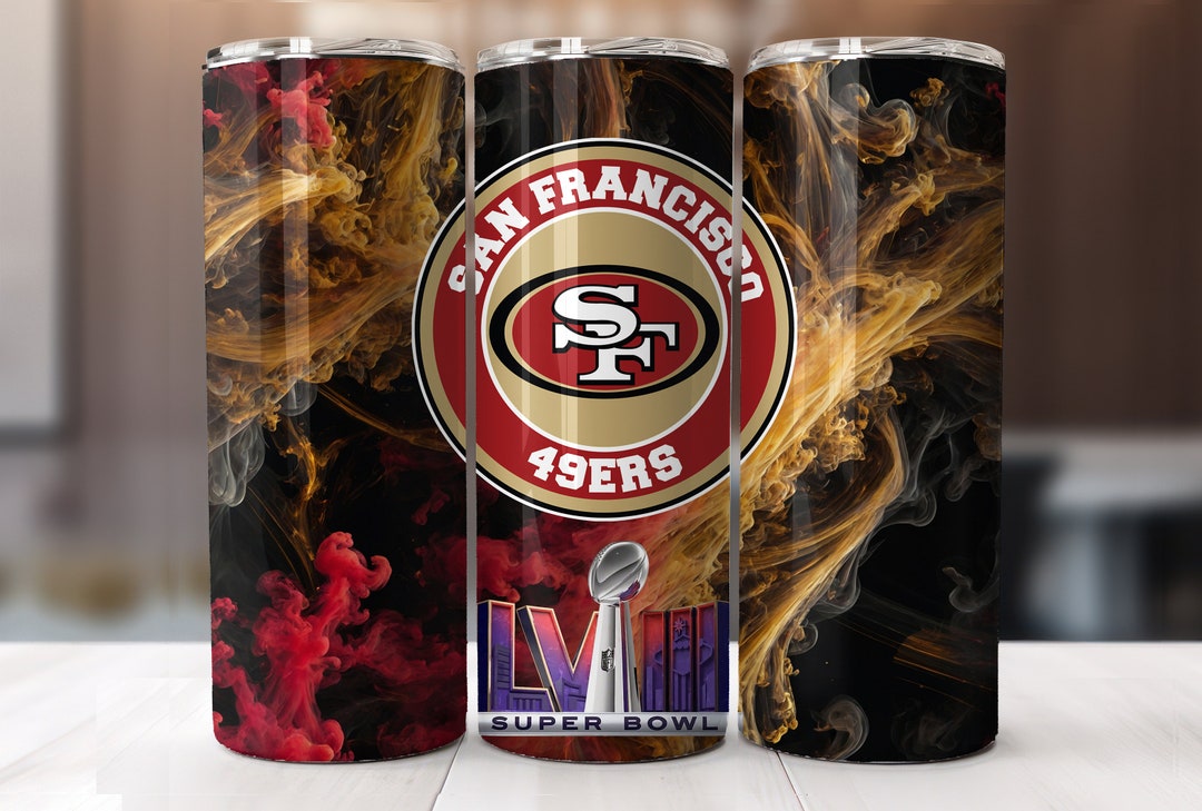 49ers Super Bowl Party 20oz Skinny Seamless Tumbler Wrap Design JPEG ...