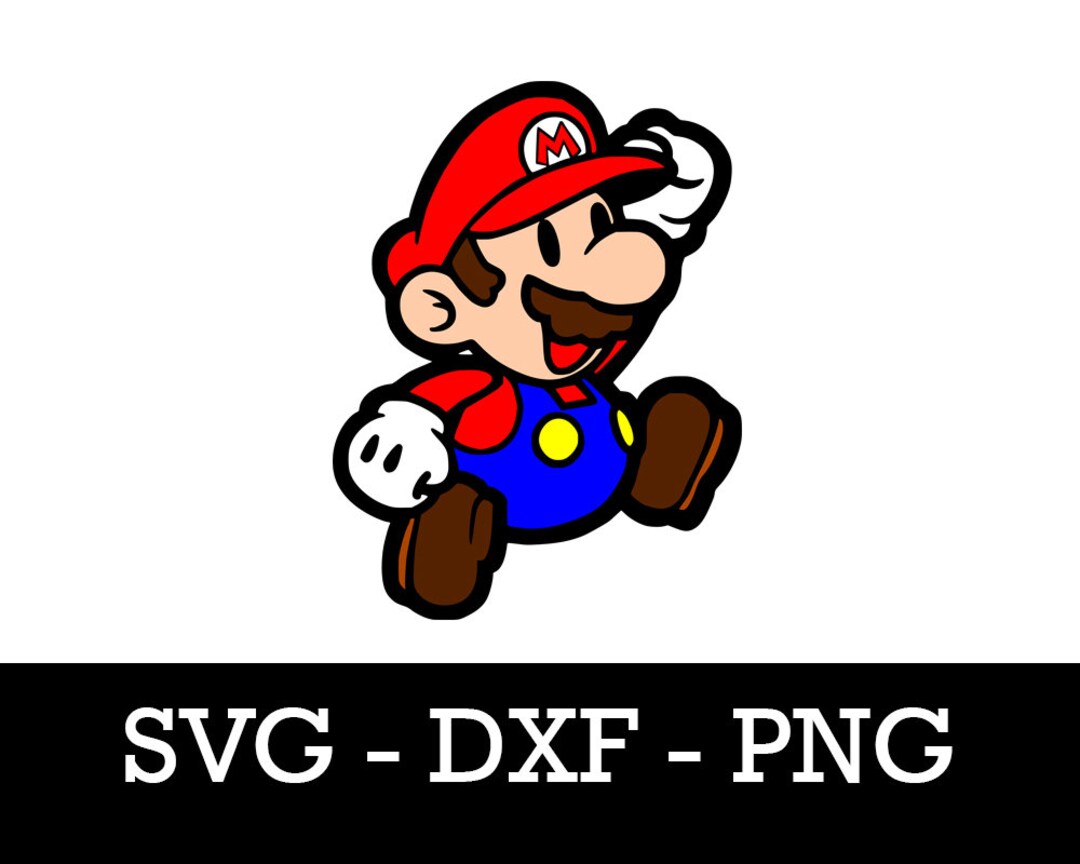 Mario Cut File SVG DXF SVG for Cricut & Cameo High - Etsy