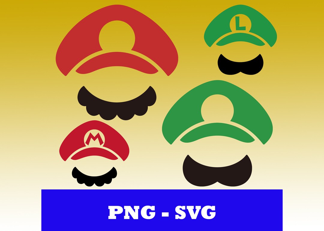 Mario & Luigi Hat SVG / PNG Cut File Cameo Cricut - Etsy Australia