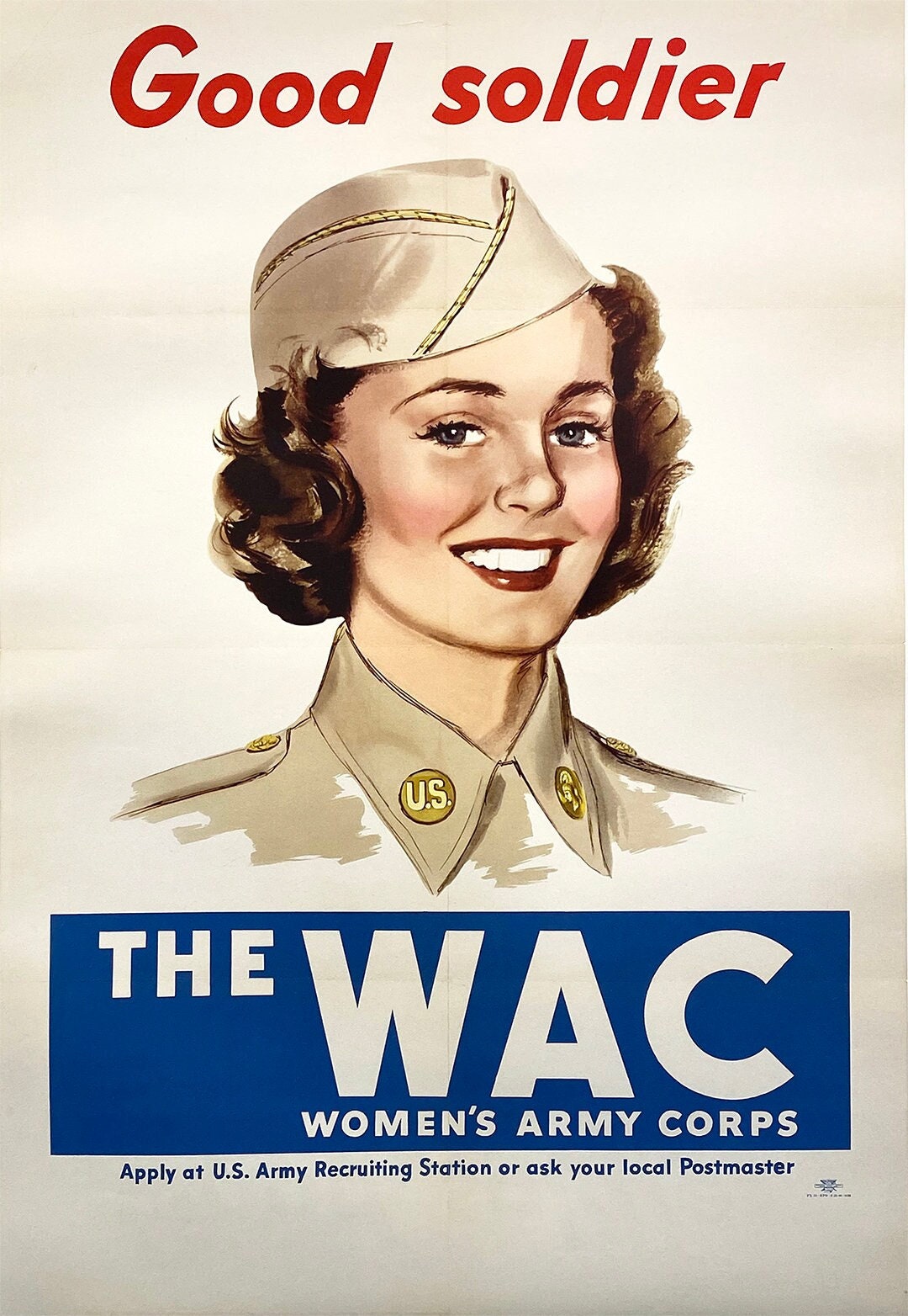 Good Soldier the Women's Army Corp WAC - Original Wwll Poster - Etsy