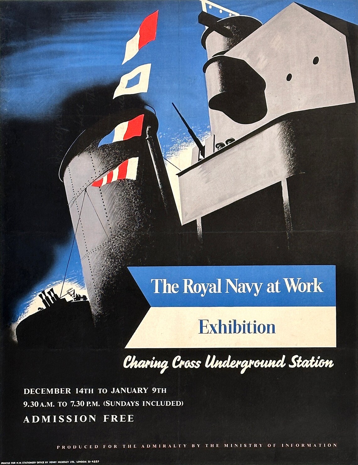 Original Vintage WWII British Poster the Royal Navy at Work C1944 - Etsy