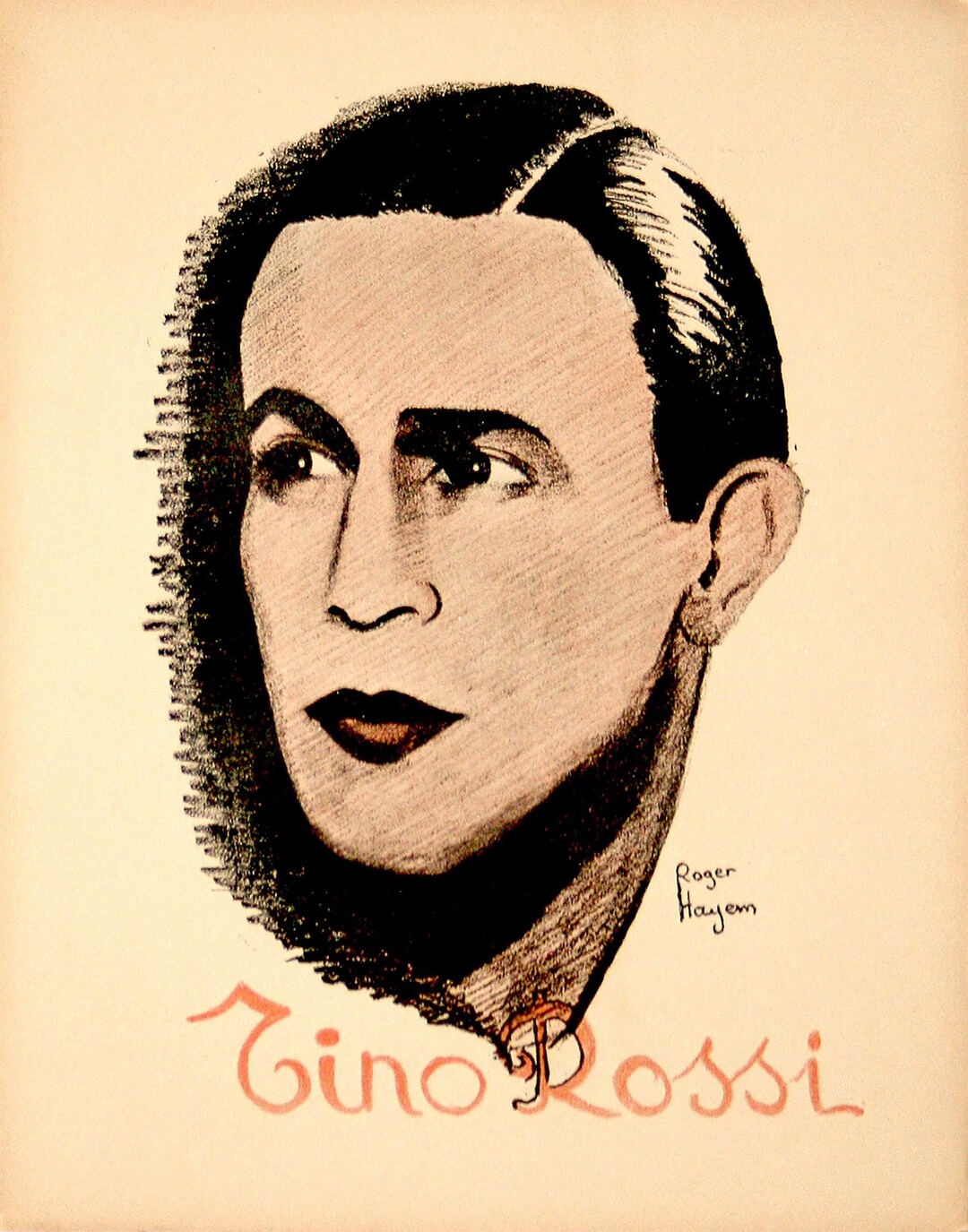 Tino Rossi Original Vintage French Music Poster C1935 - Etsy