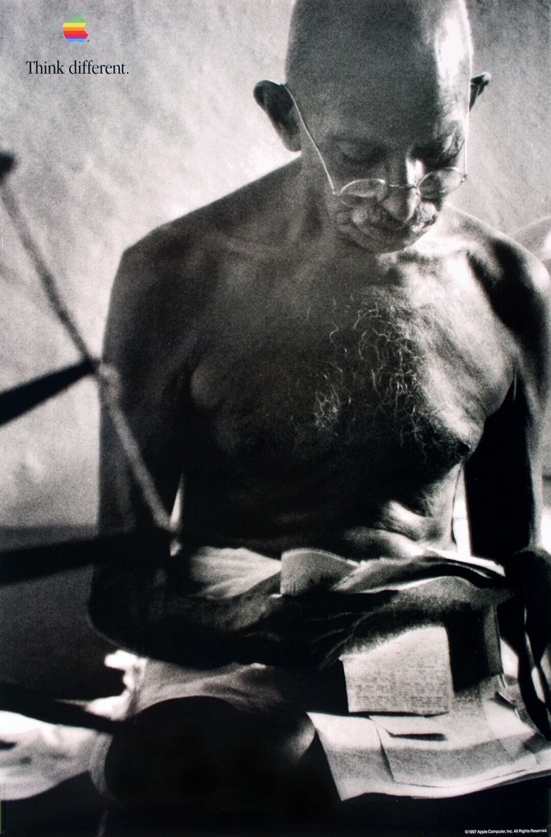 Think Different Poster Apple Computer Original 1998 - Mahatma Gandhi - Etsy