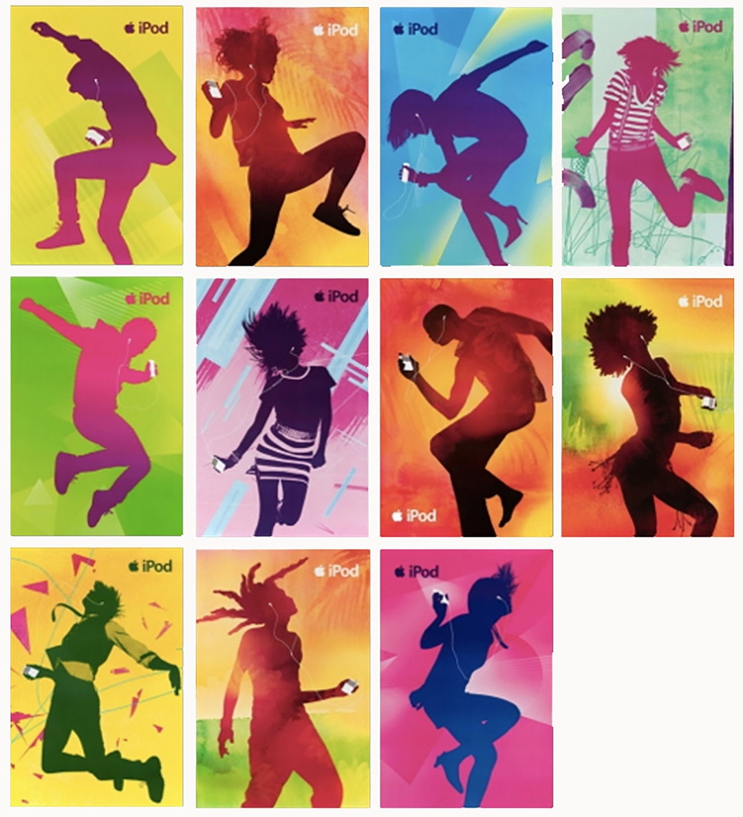 Original Set of 11 Apple Ipod Posters 2007 - Great Graphics - Etsy