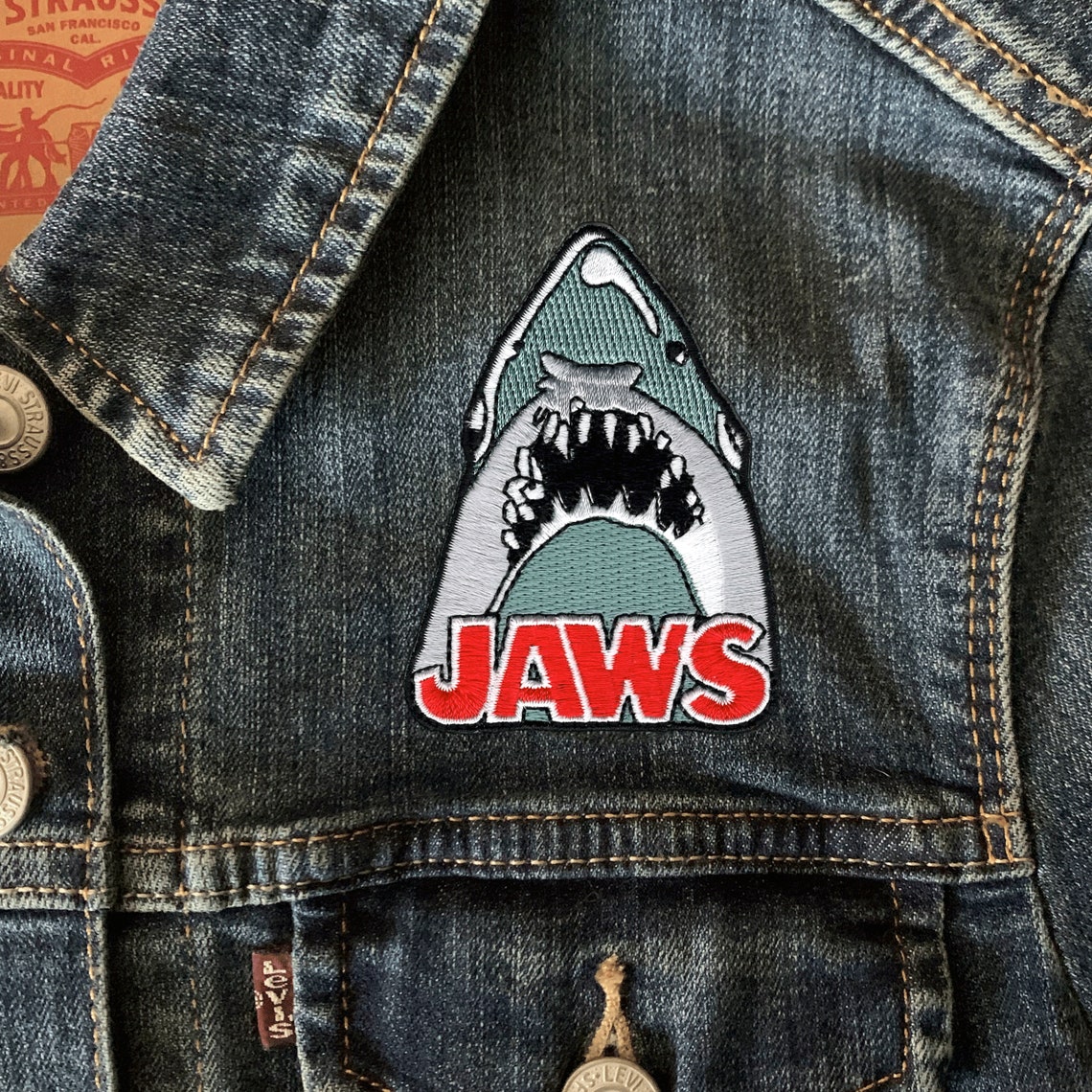 Jaws Embroidered Patch - Etsy