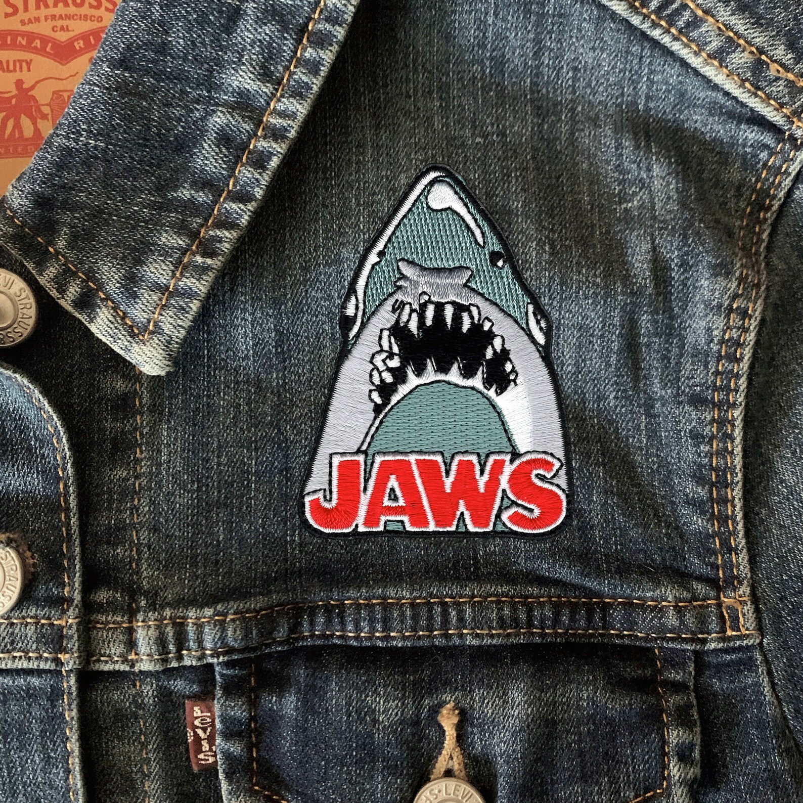 Jaws Embroidered Patch - Etsy