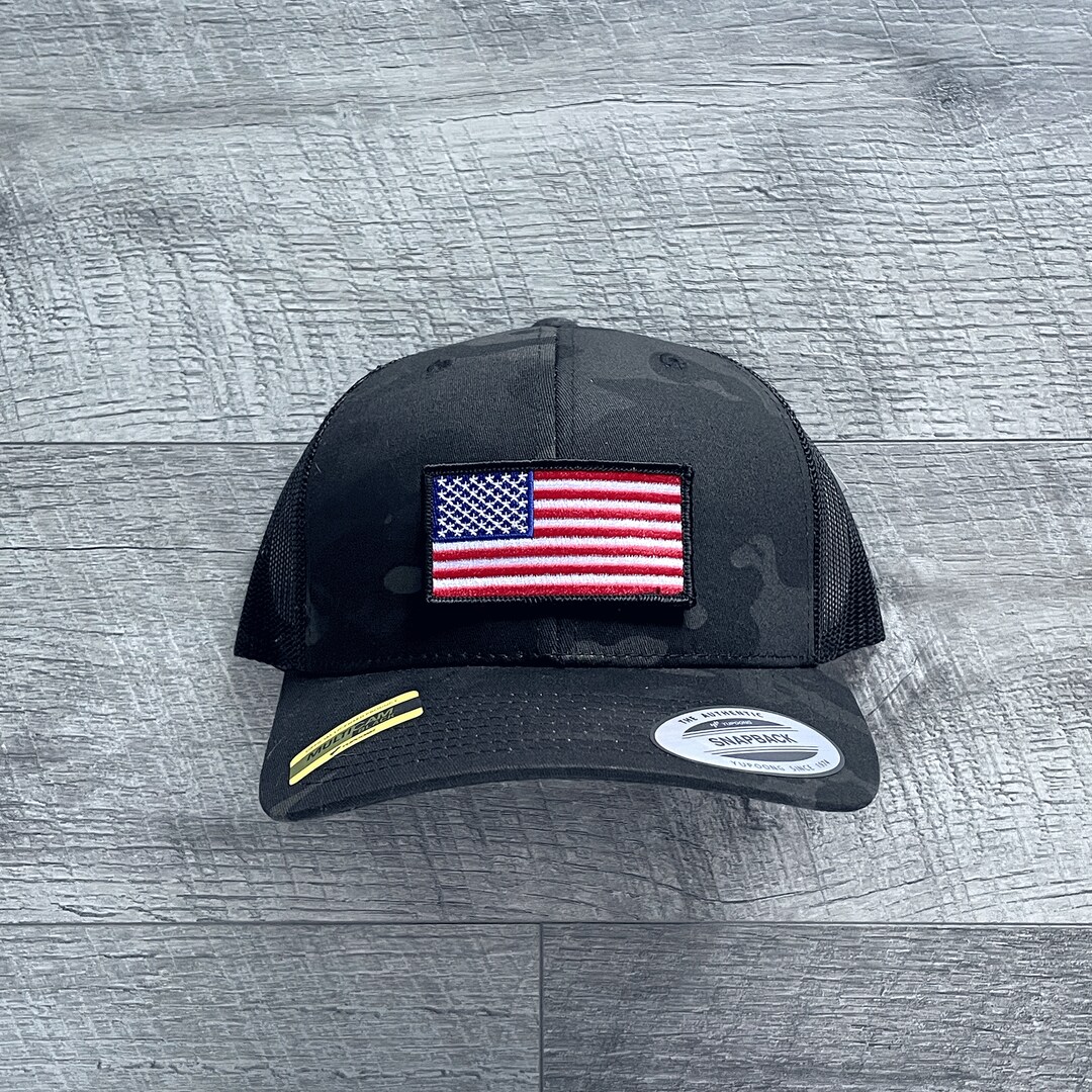 American Flag Patch Hat - Etsy