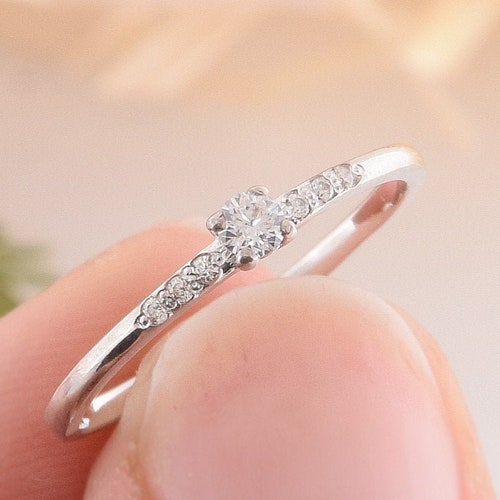 Small Minimalist Womens Silver Ring Delicate Promise Ring - Etsy