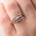 Gold Wedding Rings Set Dainty Wedding Rings Set Minimalist - Etsy