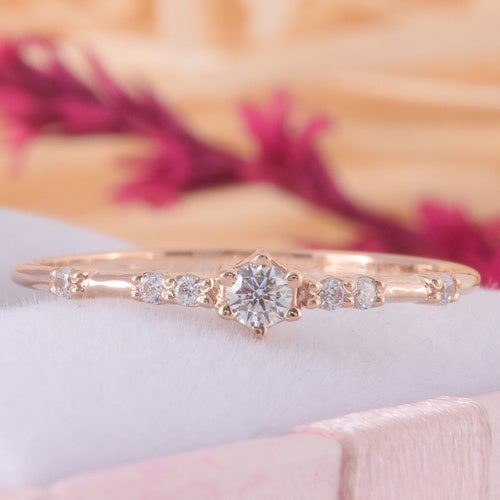 Womens Small Promise Ring Simple Promise Ring Dainty Gold - Etsy