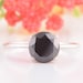 Womens Simple Black Stone Ring, Black Cocktail Ring, Black Promise Ring ...