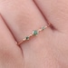 Rose Gold Emerald Promise Ring for Her Womens Emerald Ring - Etsy