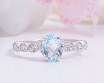 Blue stone ring | Etsy