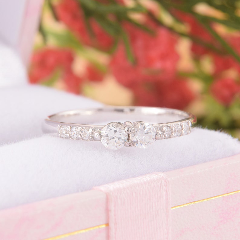 Simple Sterling Silver Womens Promise Ring Dainty Promise | Etsy