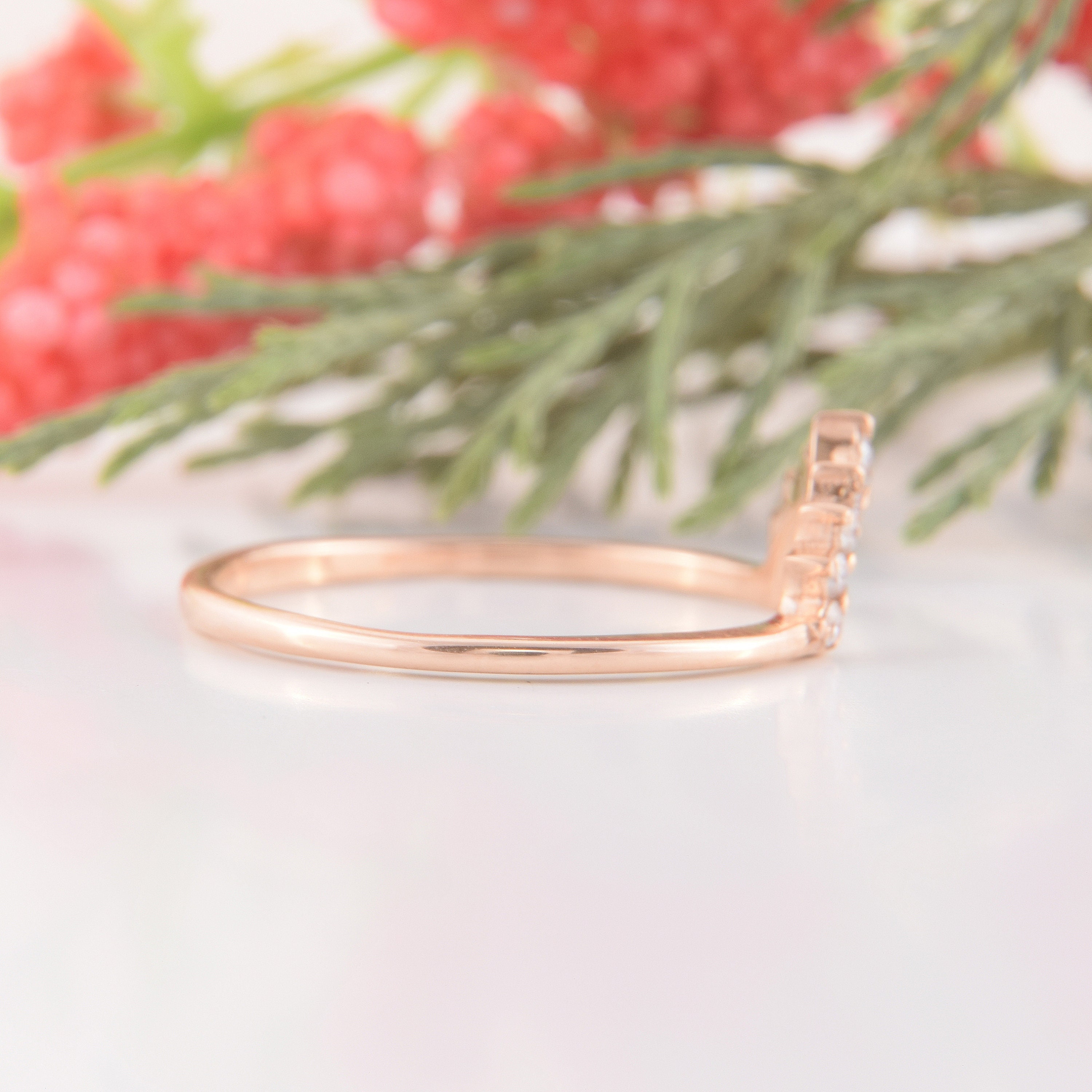 Unique womens gold crown wedding band Tiara wedding ring | Etsy