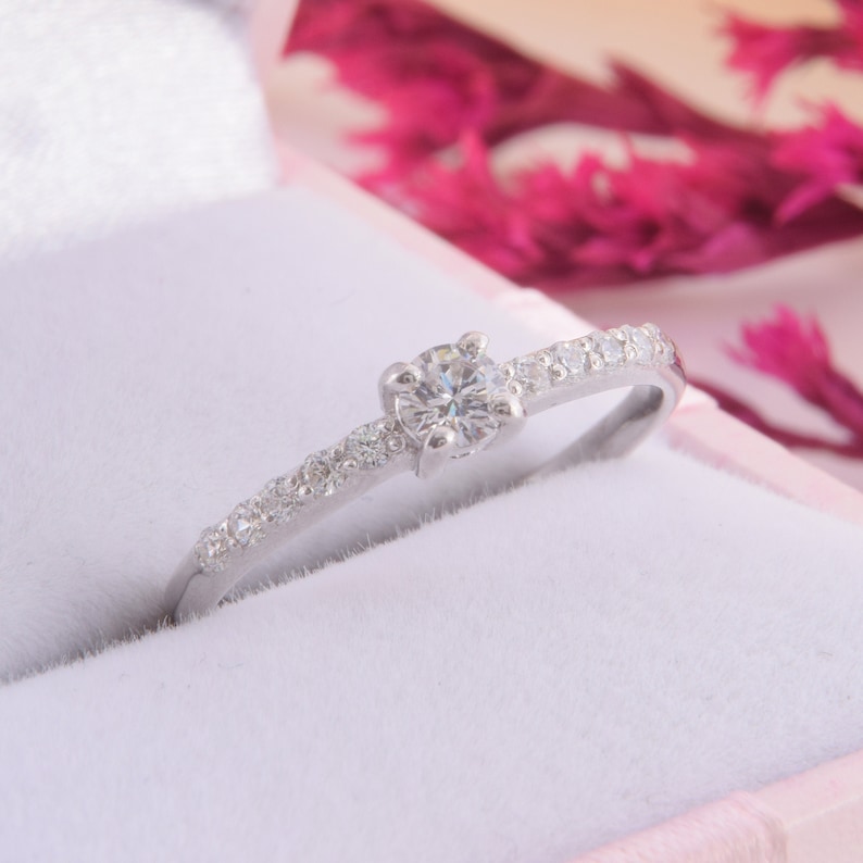 Womens Promise Ring Silver Promise Ring Elegant Sterling | Etsy