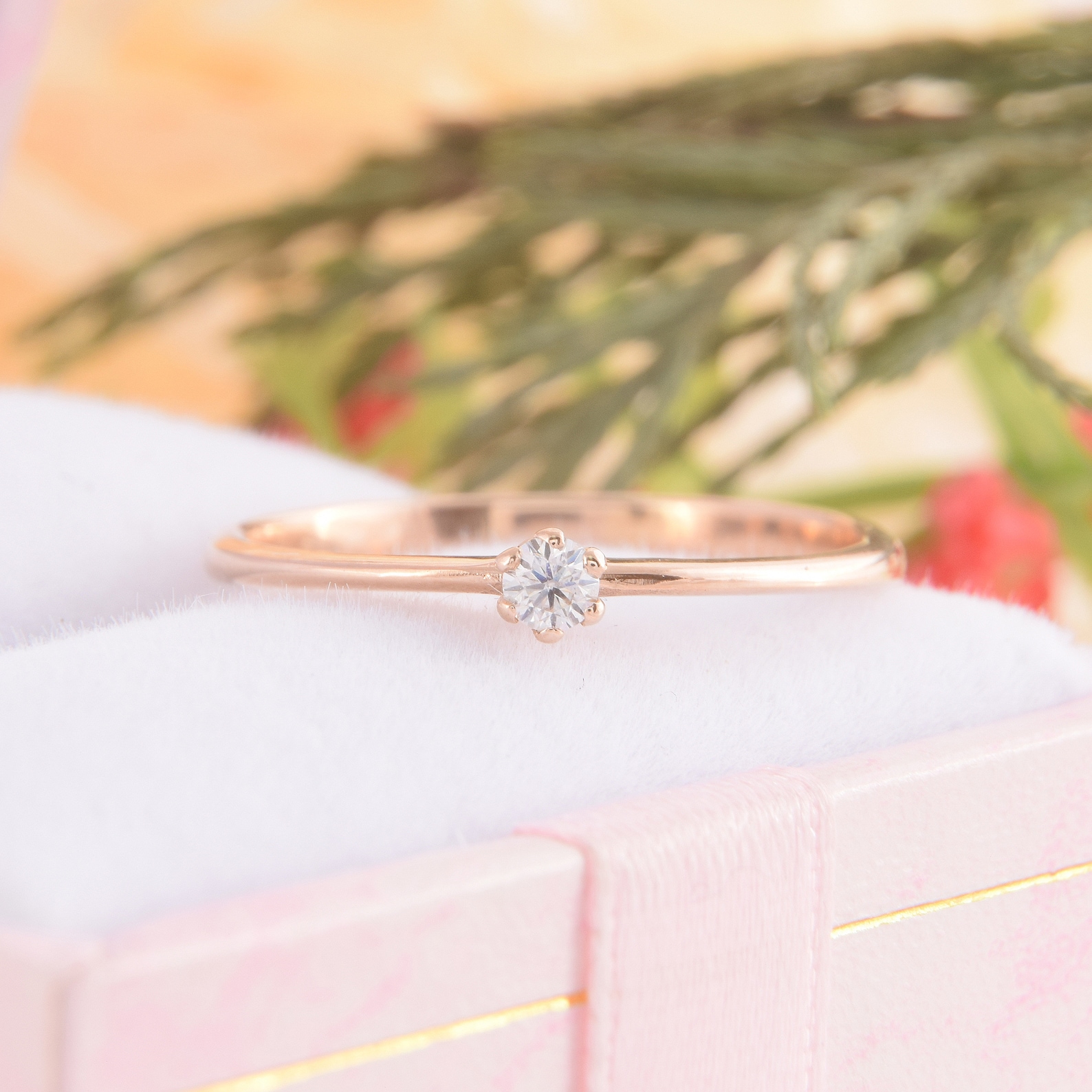 Womens Small Promise Ring Simple Promise Ring Dainty Gold | Etsy