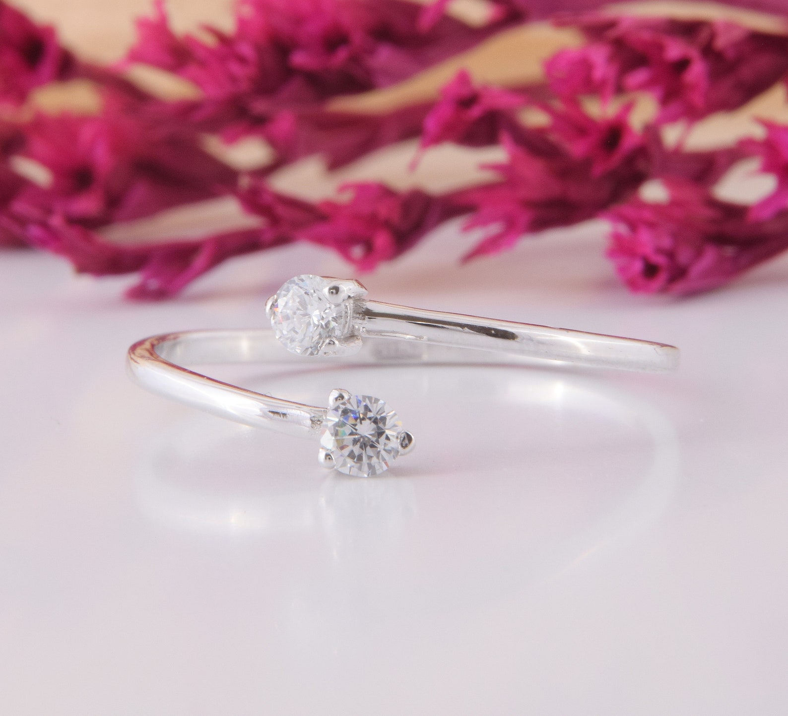 925 Sterling Silver Unique Dual Birthstone Mothers Ring - Etsy