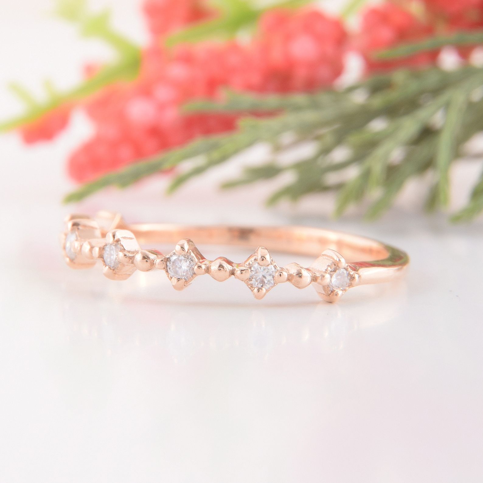 Womens Gold Minimalist Wedding Band Small Wedding Band for - Etsy