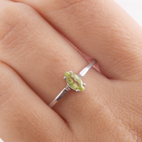 Simple Sterling Silver Promise Ring for Her Small Womens - Etsy