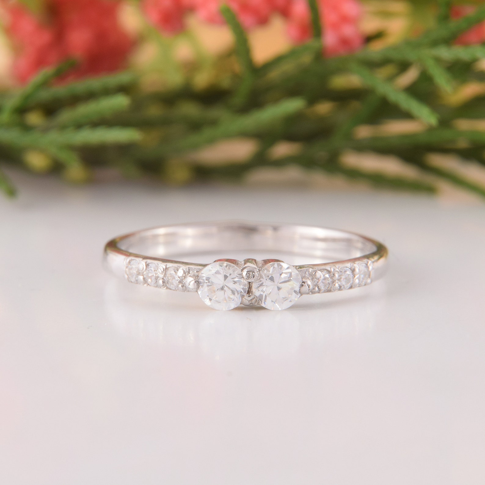 Simple Sterling Silver Womens Promise Ring Dainty Promise - Etsy